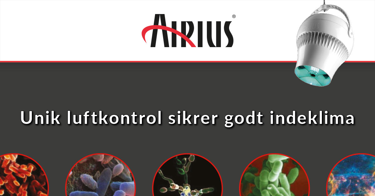 Luftrensning & Luftcirkulation - lease fra 250,– pr. md. - Airius Danmark